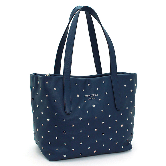 Jimmy Choo | Bags | Jimmy Choo Tote Bag Star Studded Leather Trapezoid ...